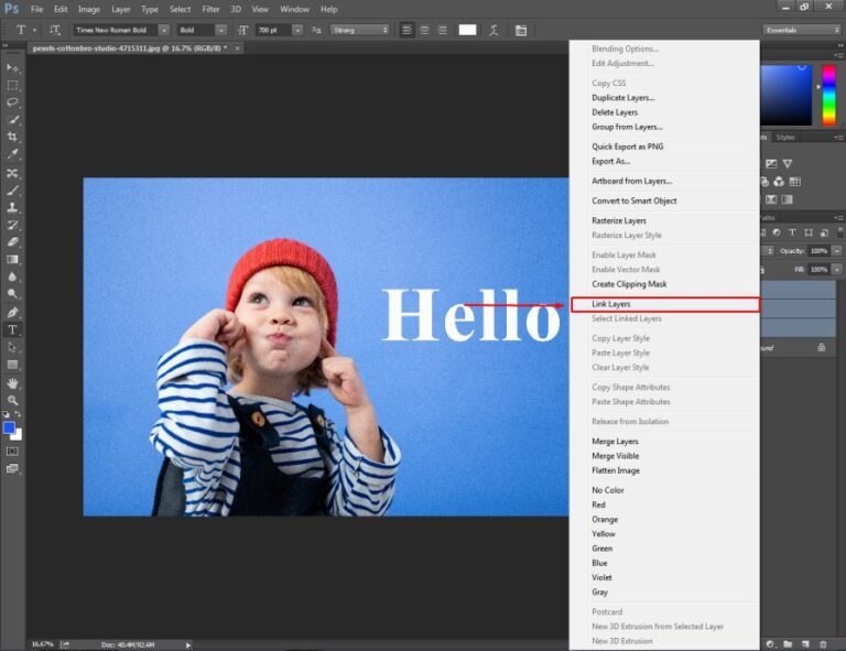 How To Link Layers in Photoshop - [Link Group and Unlink]